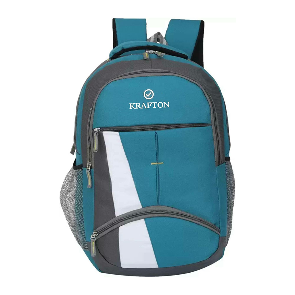 Brown Pebble Leather Backpack with Gold Buckle